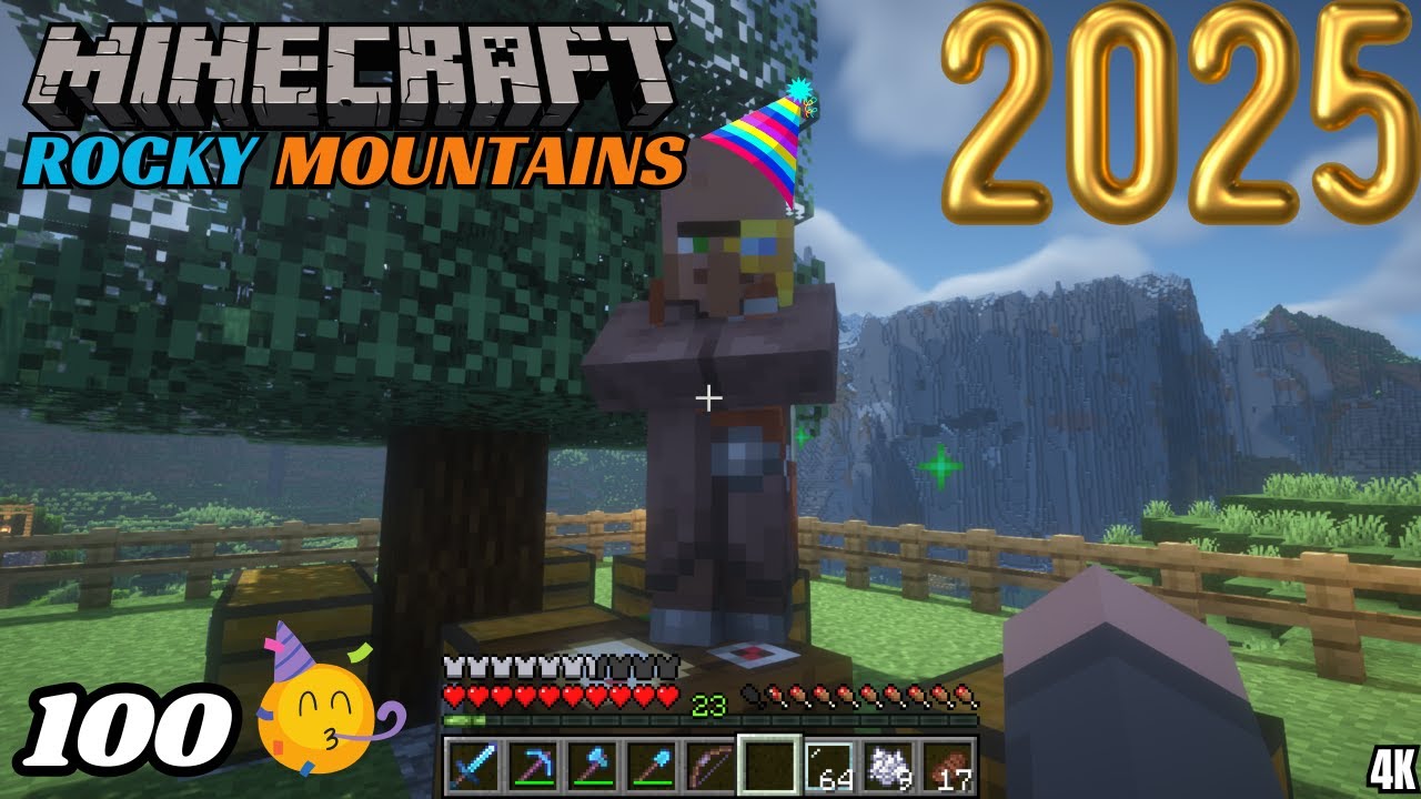 Lets Play Minecraft Rocky Mountains - episode 100 - ASMR °NO COMENTATOR ...