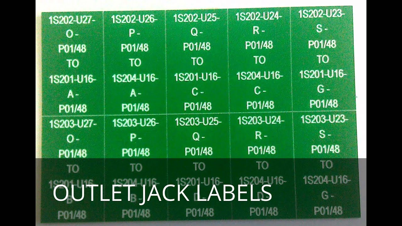 Engraved Labels for Patch Panels - YouTube