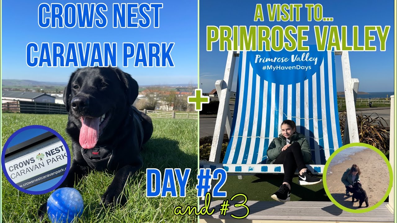CROWS NEST CARAVAN PARK VLOG 2023 + A VISIT TO PRIMROSE VALLEY! Day 2 ...