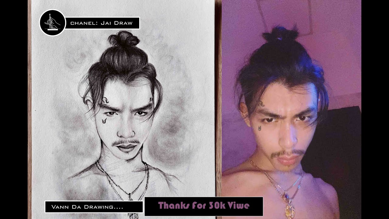 VannDa drawing | How to draw VannDa | VannDa sketch | របៀបគូរ វណ្ណដា ...
