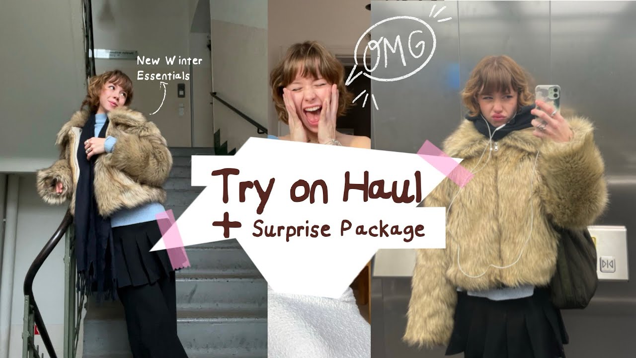 Winter Try on Haul + Surprise package!!!💕 - YouTube