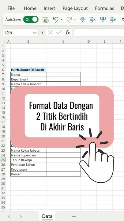 TITIK BERTINDIH DIHUJUNG BARIS?! #excel #excelpemula #tutorialexcel #exceltips - YouTube