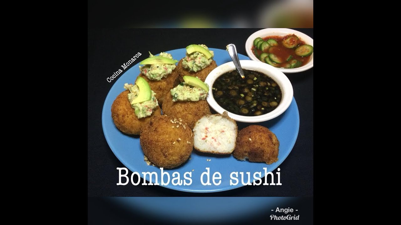 SUSHI FRITO, BOLITAS RELLENAS DE SUSHI, O BOMBAS DE SUSHI FRITO - YouTube
