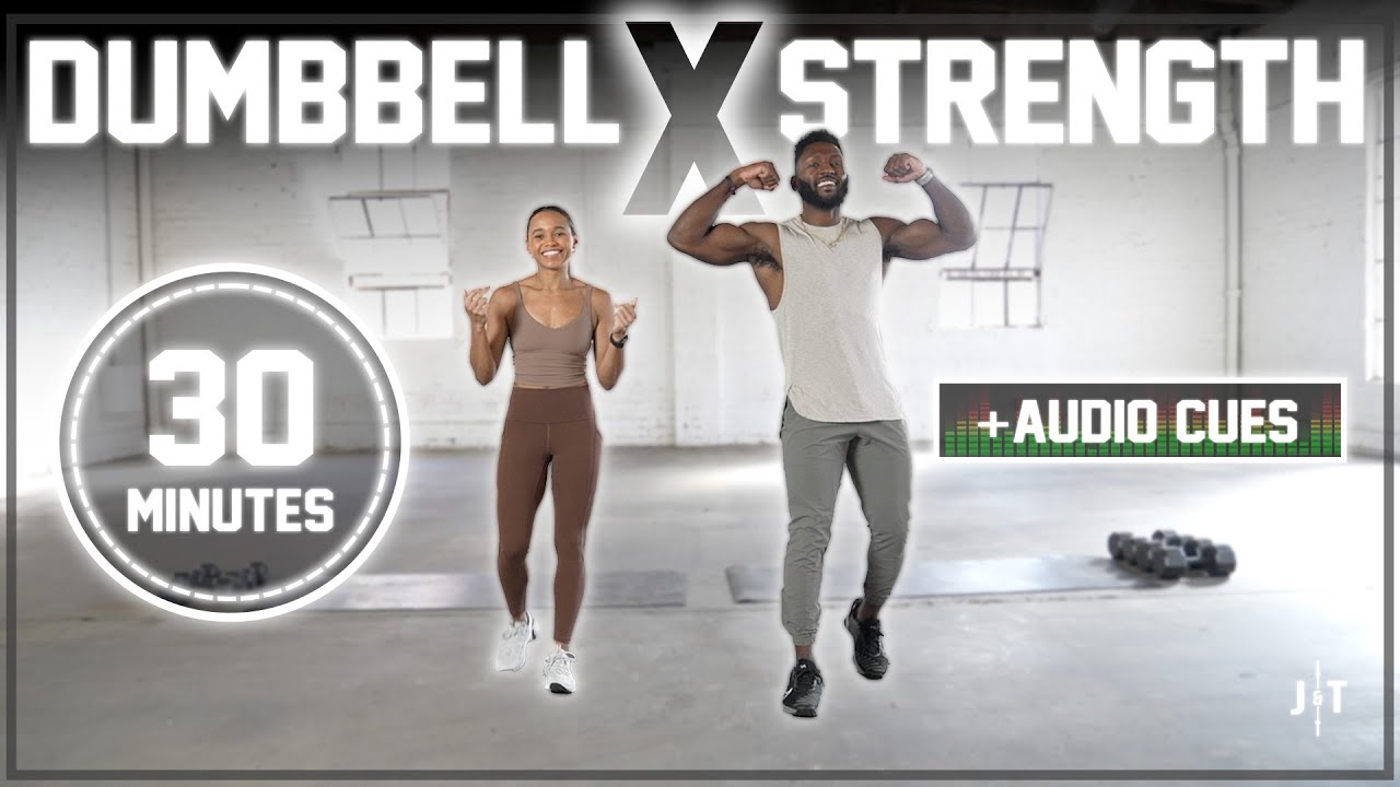 30 Minute Full Body Dumbbell Strength Workout [With Audio Cues] - YouTube