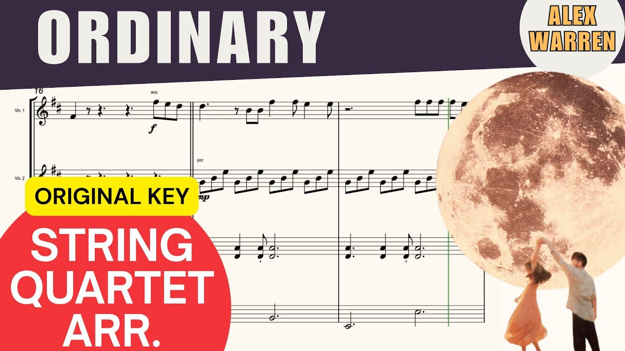 Ordinary - String Quartet Arrangement | Alex Warren - YouTube