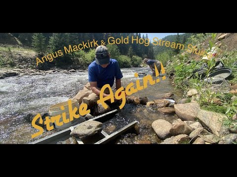 Angus mackirk and gold hog stream sluice testing ground - YouTube