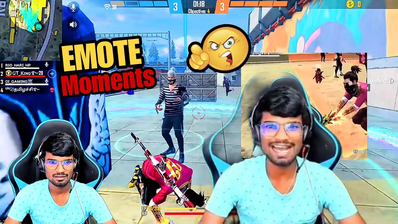 Angry Enemy's vs Gaming Tamizhan with our Team Members 😂 Emote Moments ...