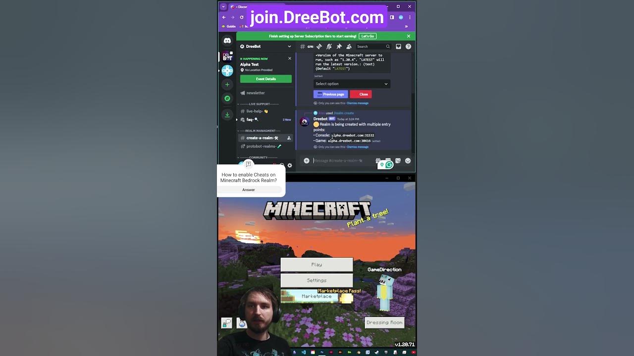 How to Enable #Cheats in #Minecraft #Bedrock #Realms using #discord ...