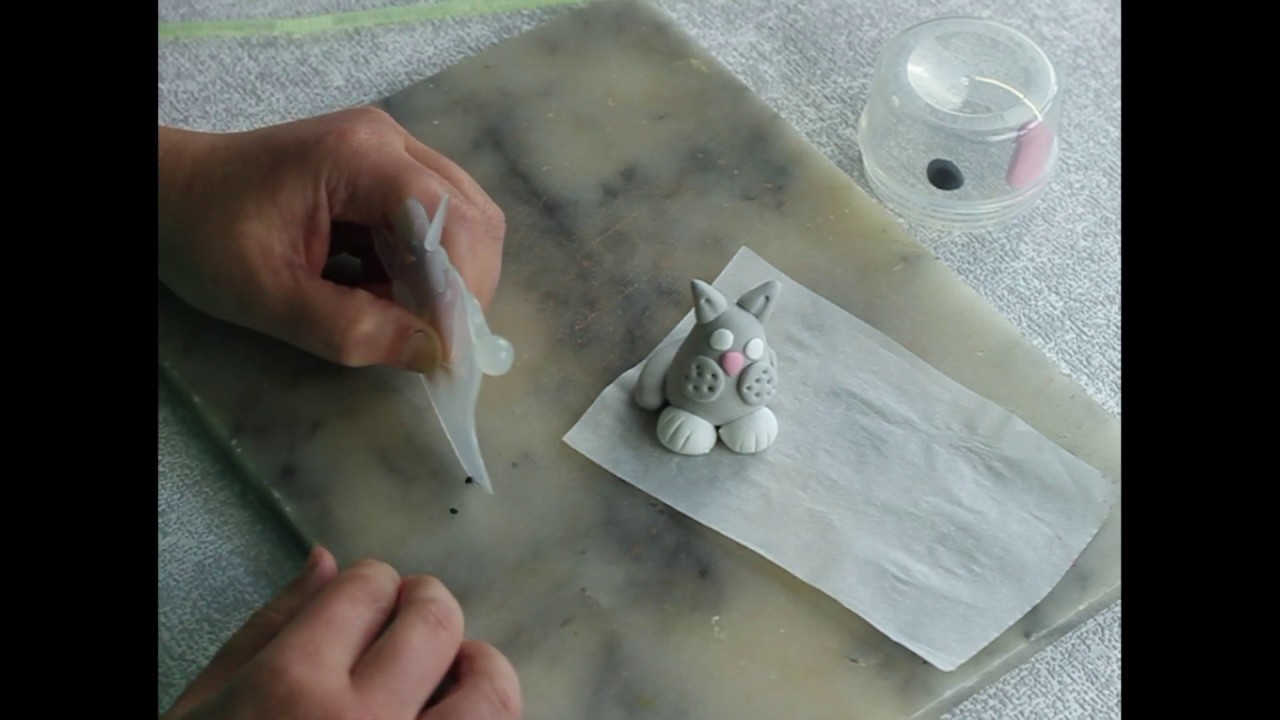 How To Make A Polymer Clay Cat - YouTube