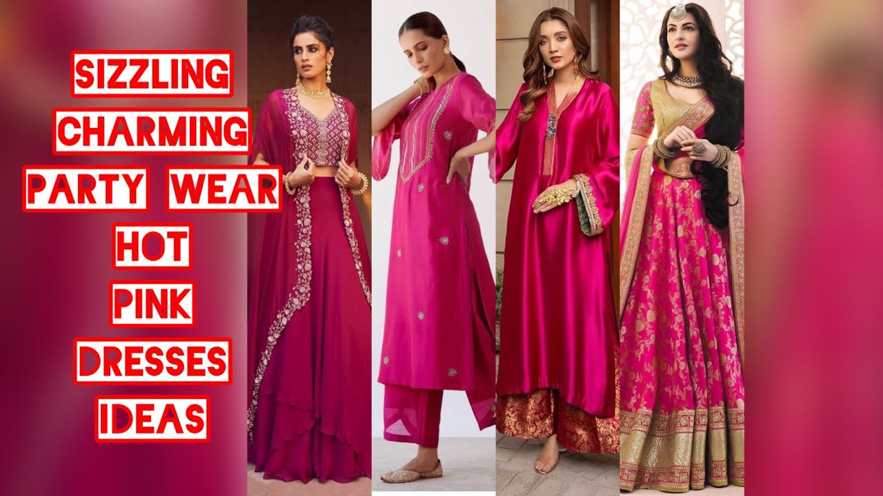 Lovely pink outfit ideas | pink fancy dress designs | hot pink dresses ...
