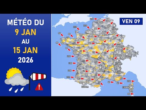 Météo du Vendredi 9 au Jeudi 15 Janvier 2026