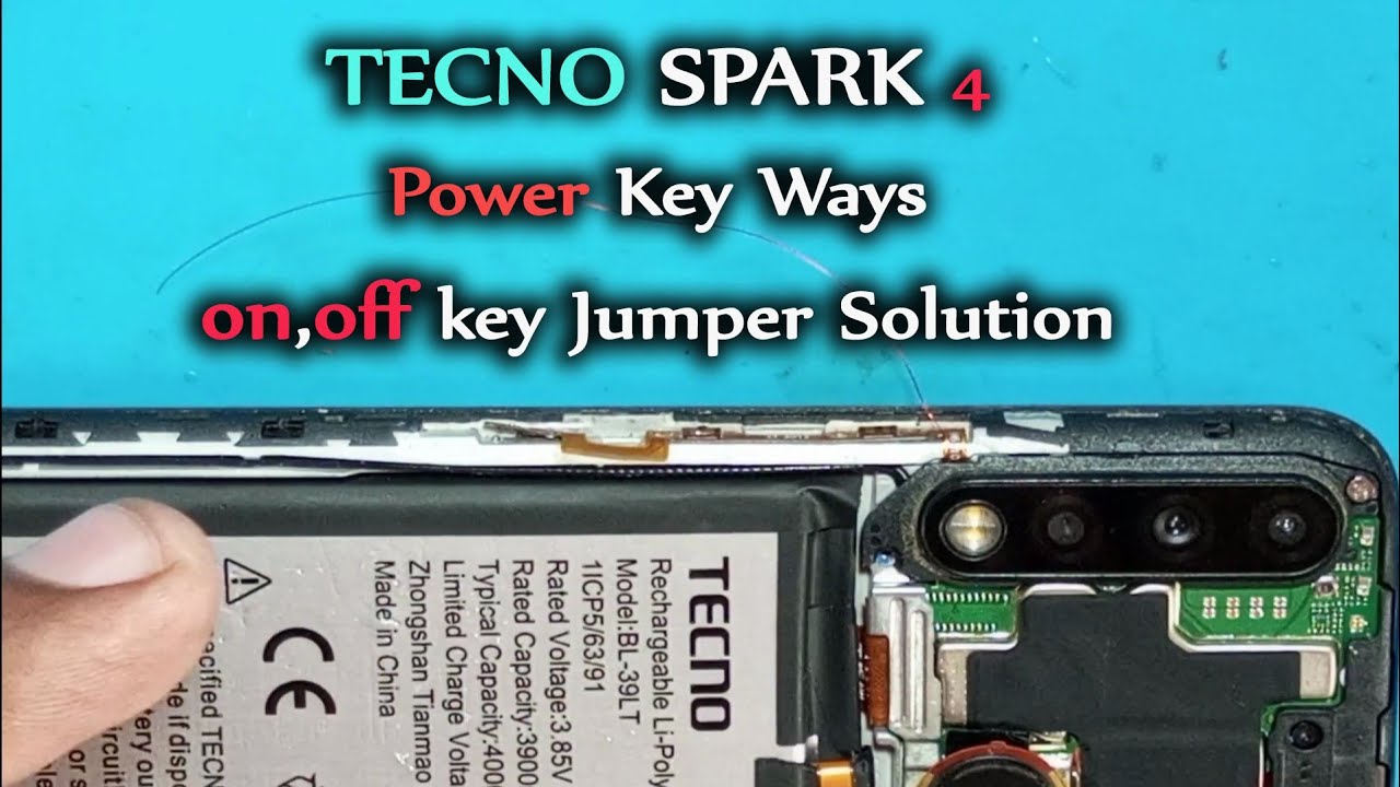 TECNO Spark4 auto on off PROBLEM || Tecno BB4K power key NOT WORK - YouTube
