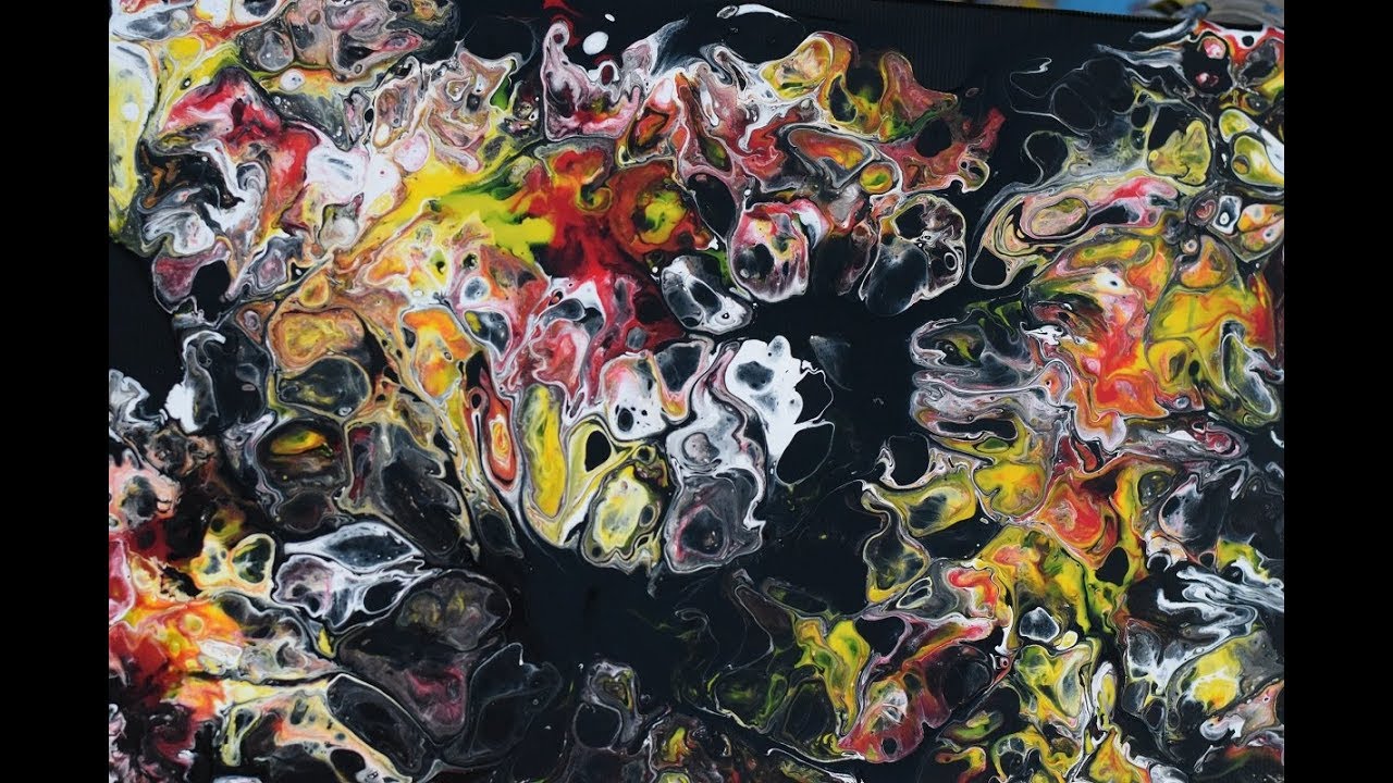 10. Pouring & Straw - Acrylic Pouring - Wylewane Obrazy - YouTube