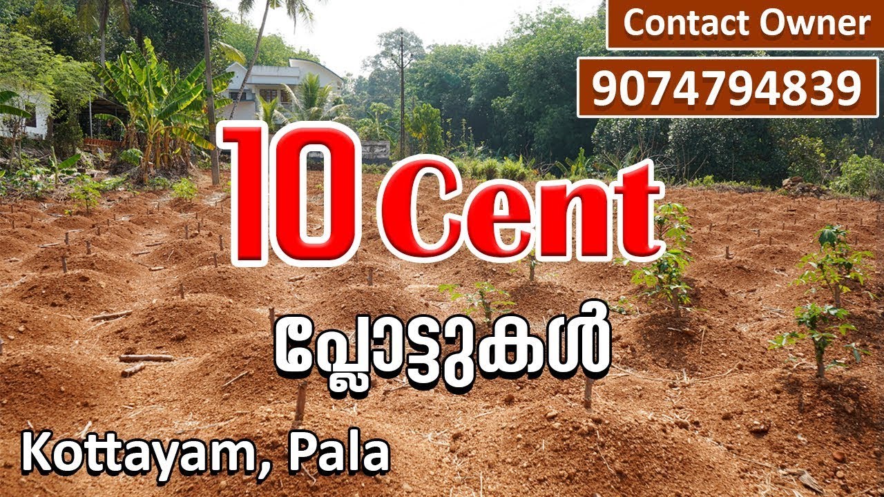 കോട്ടയം പാലായിൽ 10 Cent | Plot Sale In Kottayam Pala - YouTube
