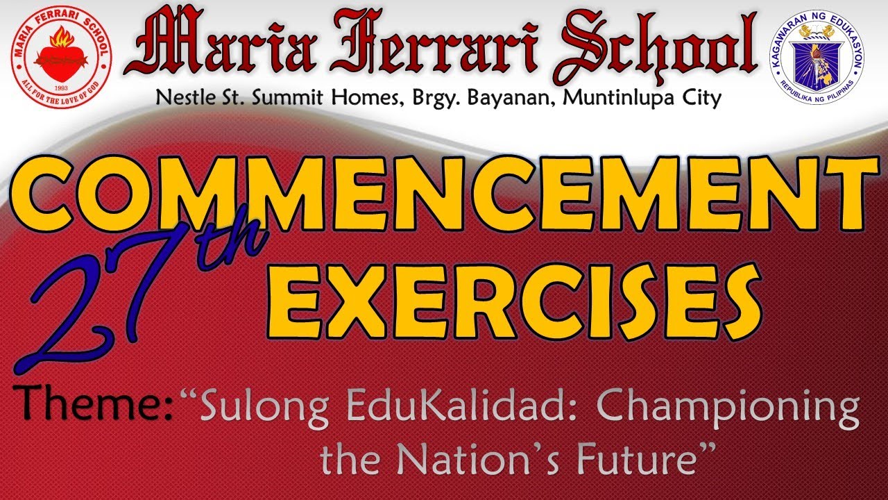 Maria Ferrari School's Senior Nursery Virtual Graduation S.Y. 2019 ...