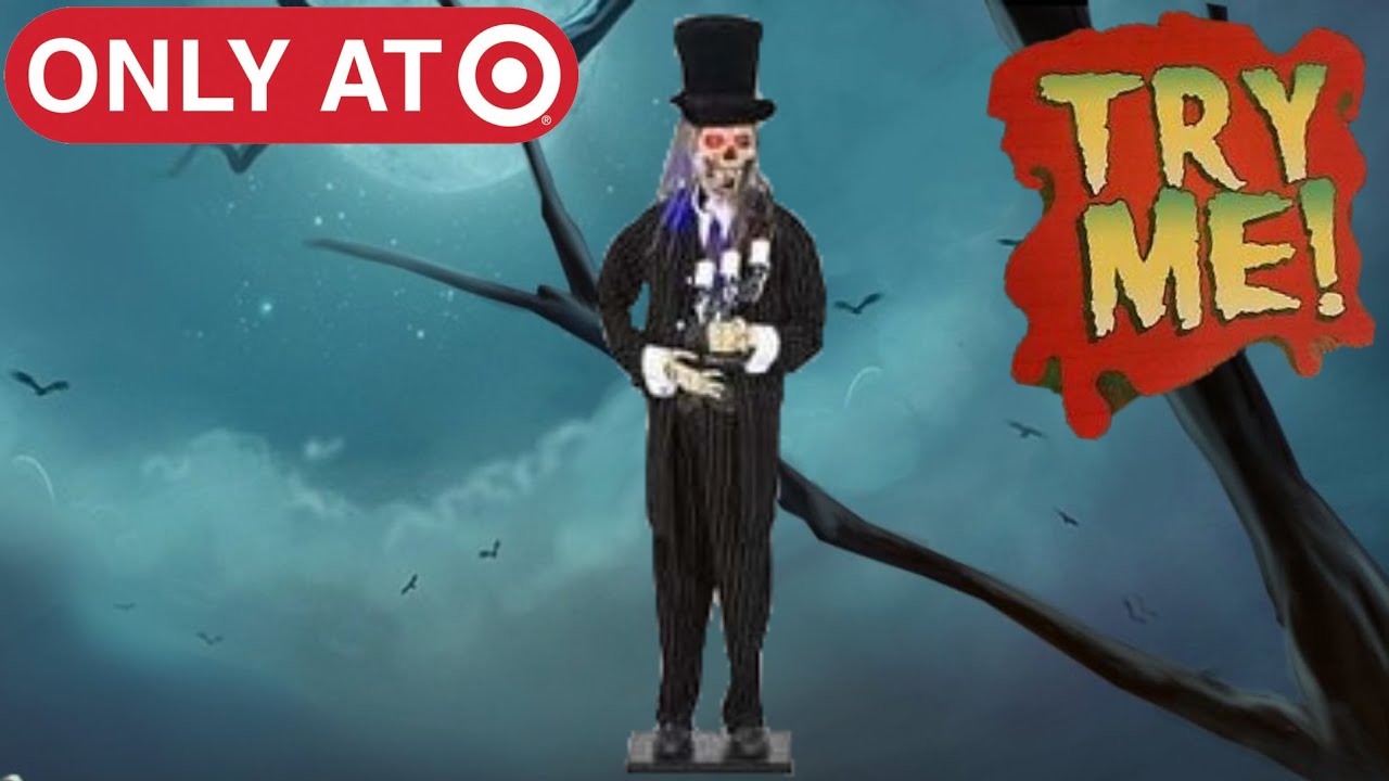 Target 2009 Gemmy Top Hat Skeleton Butler - YouTube
