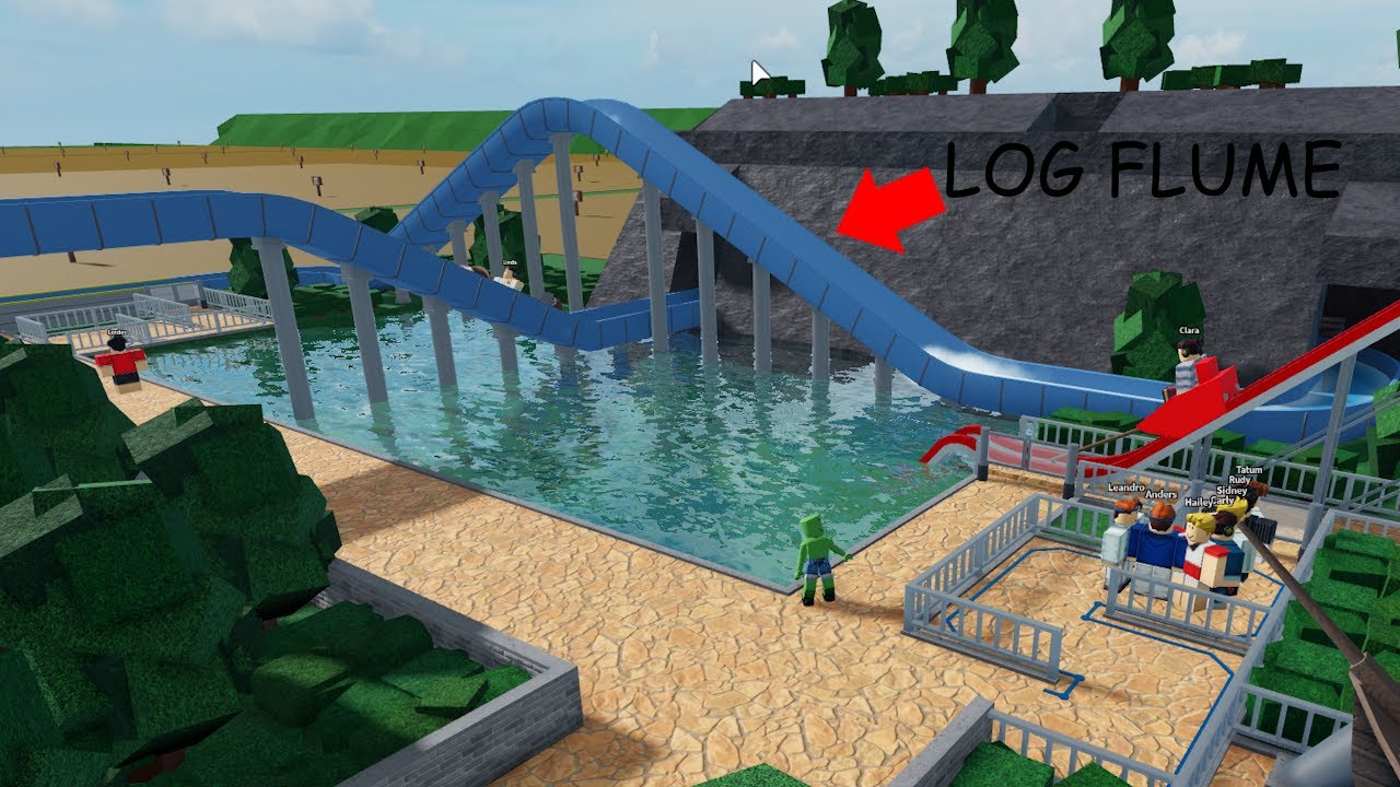 Making a log flume - Roblox Theme Park Tycoon 2 - YouTube