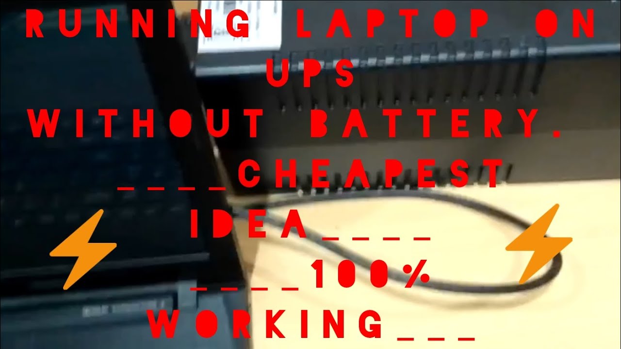 Run Your Laptop Using UPS without battery || No Battery Replacement ...