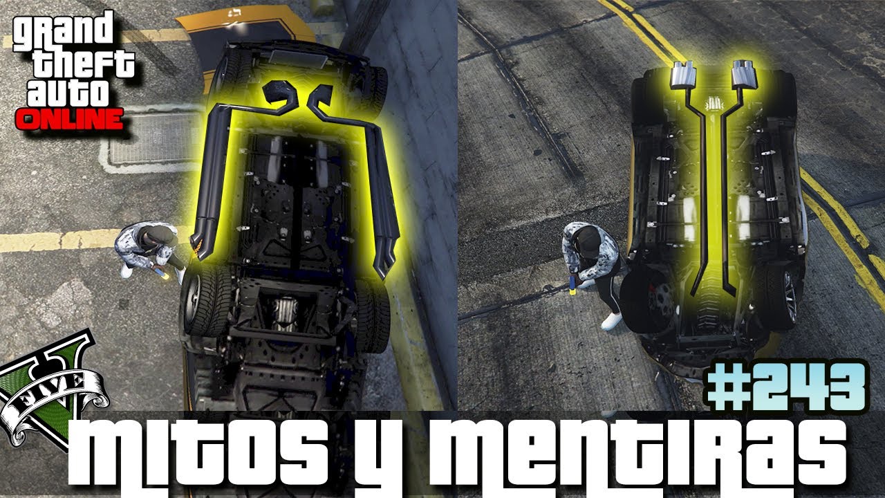 GTA V Mitos y Mentiras #243 - Si cambias el escape, solo son las puntas ...