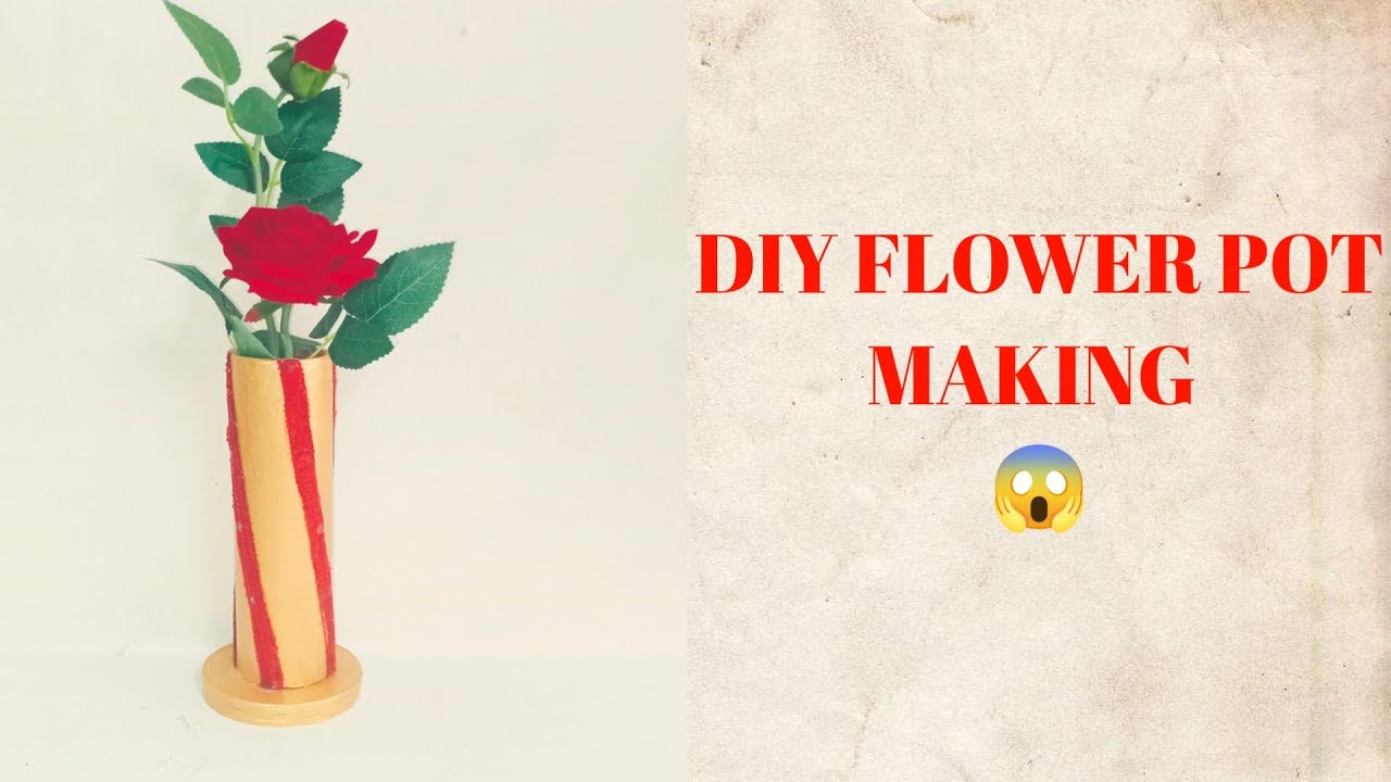DIY EASY FLOWER POT MAKING IDEAS|FLOWER POT KAISE BANAYE||😱 - YouTube