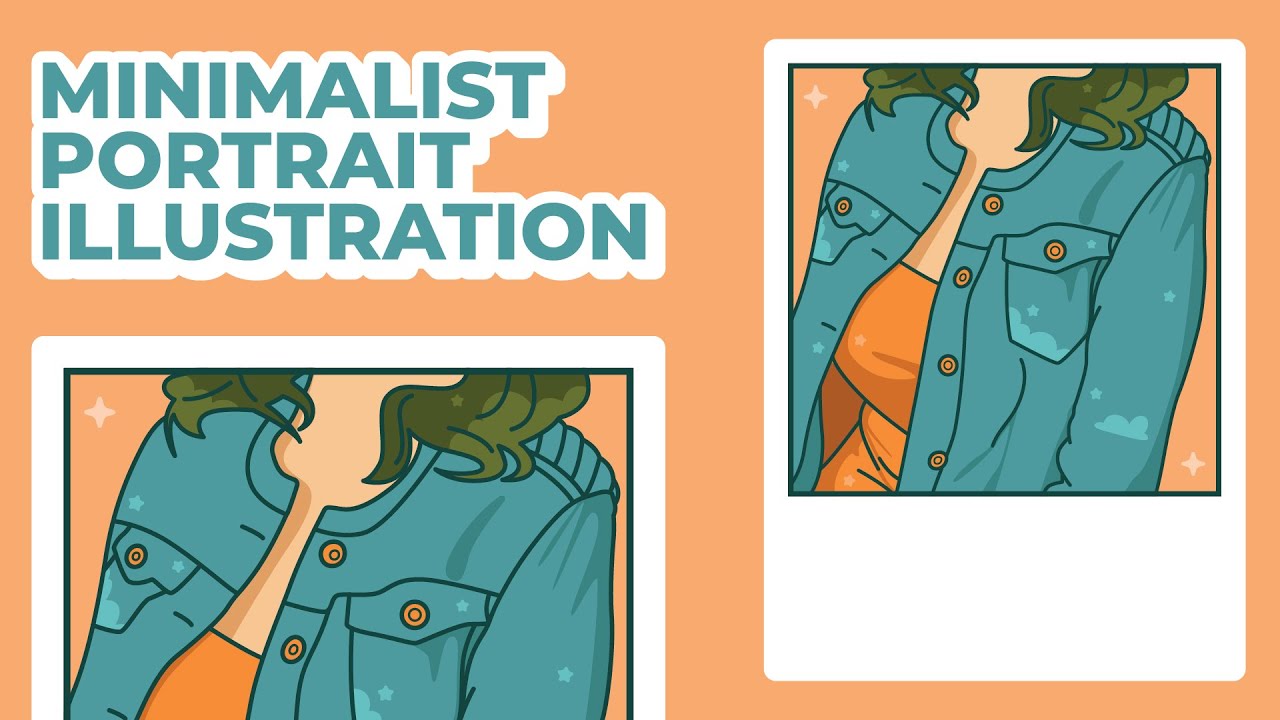 Timelapse | Minimalist Portrait Illustration in Adobe Illustrator - YouTube