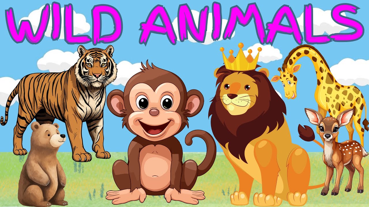 Learn wild animals names in English | Kids vocabulary | English ...