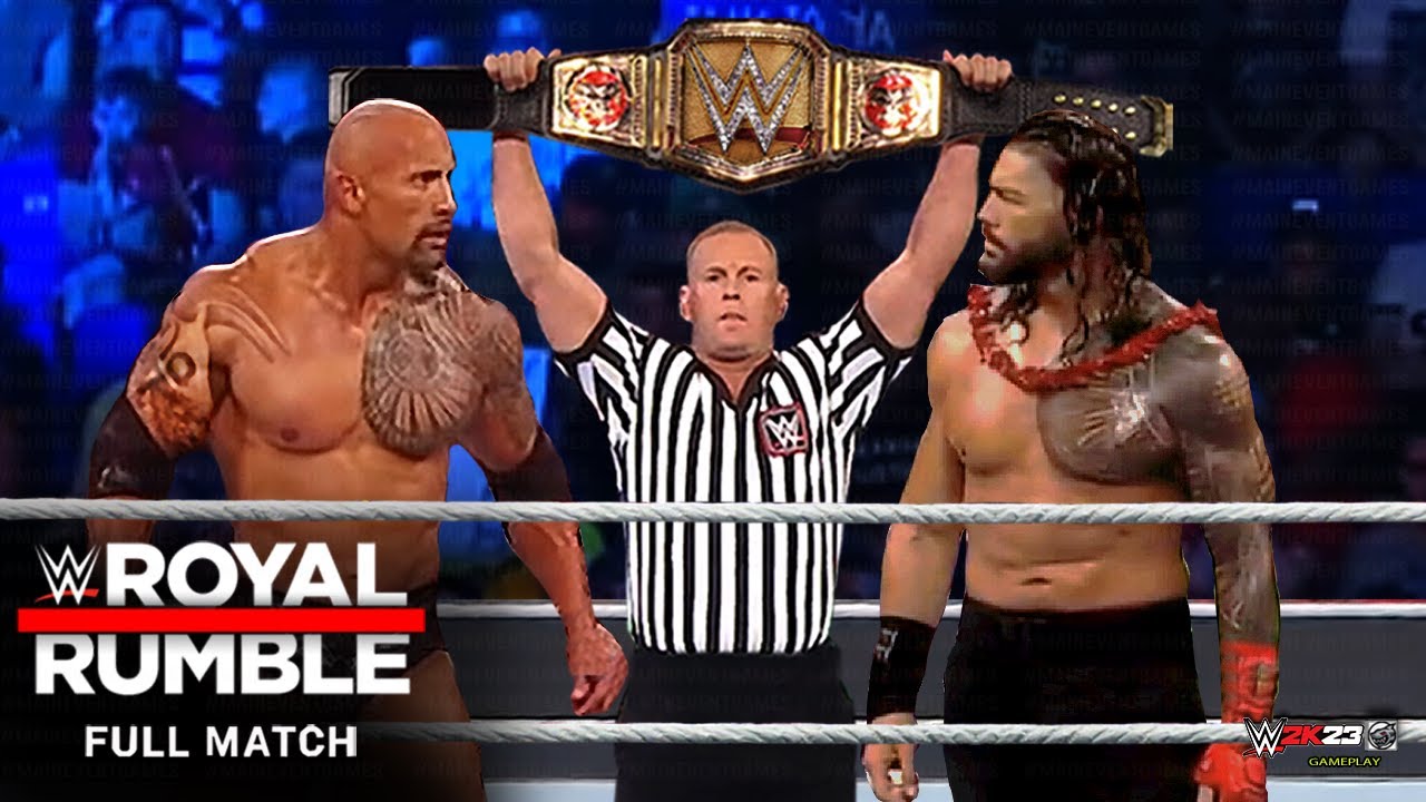 Roman Reigns vs. The Rock: Royal Rumble 2024 - Undisputed WWE Universal ...