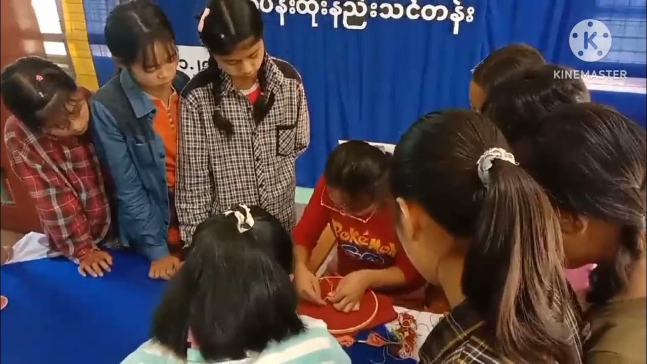 တကောင်းမြို့ Community Centre ခန်းမတွင် ချည်ပန်းထိုးနည်းသင်တန်းဖွင့်လှစ