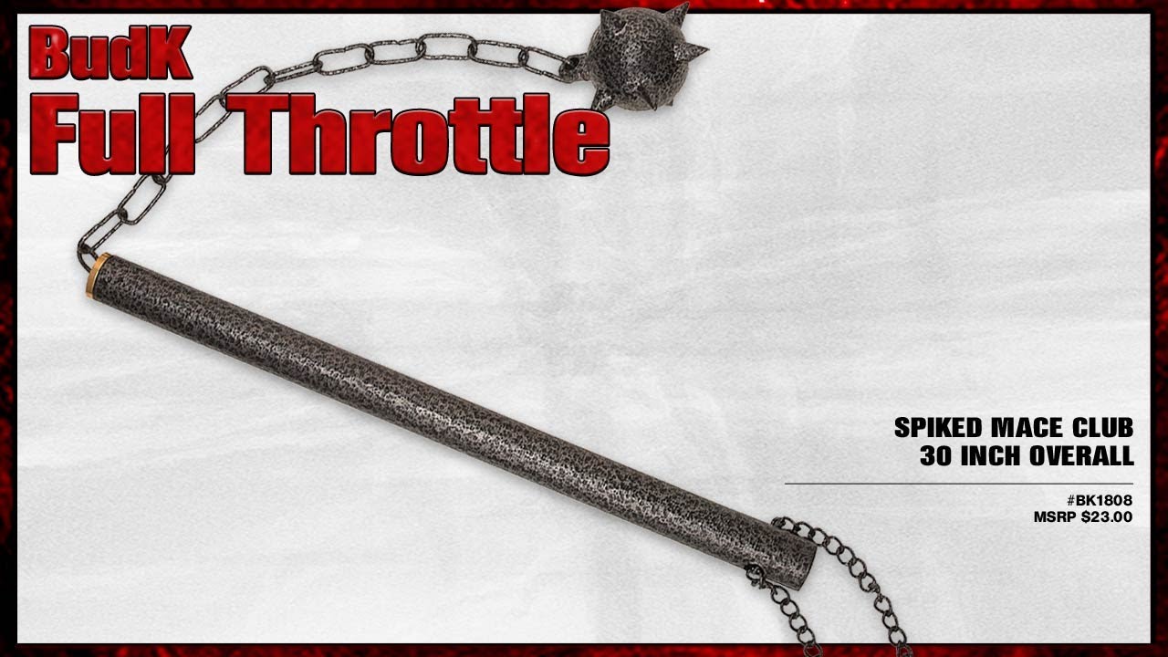 Spiked Mace Club 30 inch Overall - YouTube
