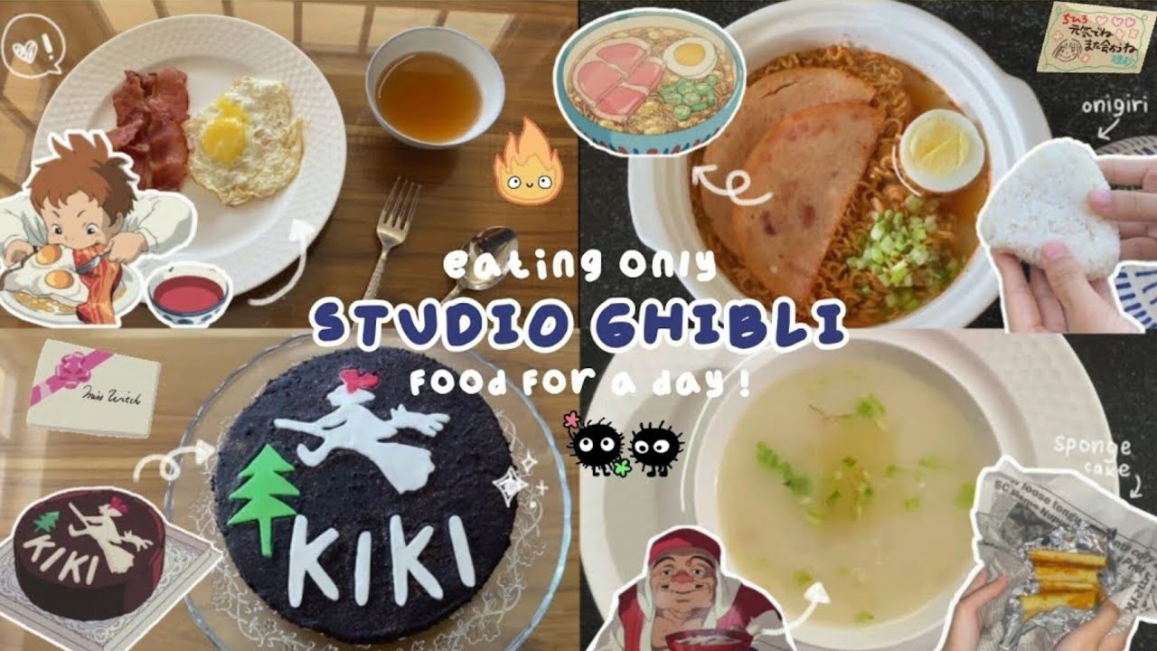 eating only STUDIO GHIBLI food for 24 hours 🍙 - YouTube