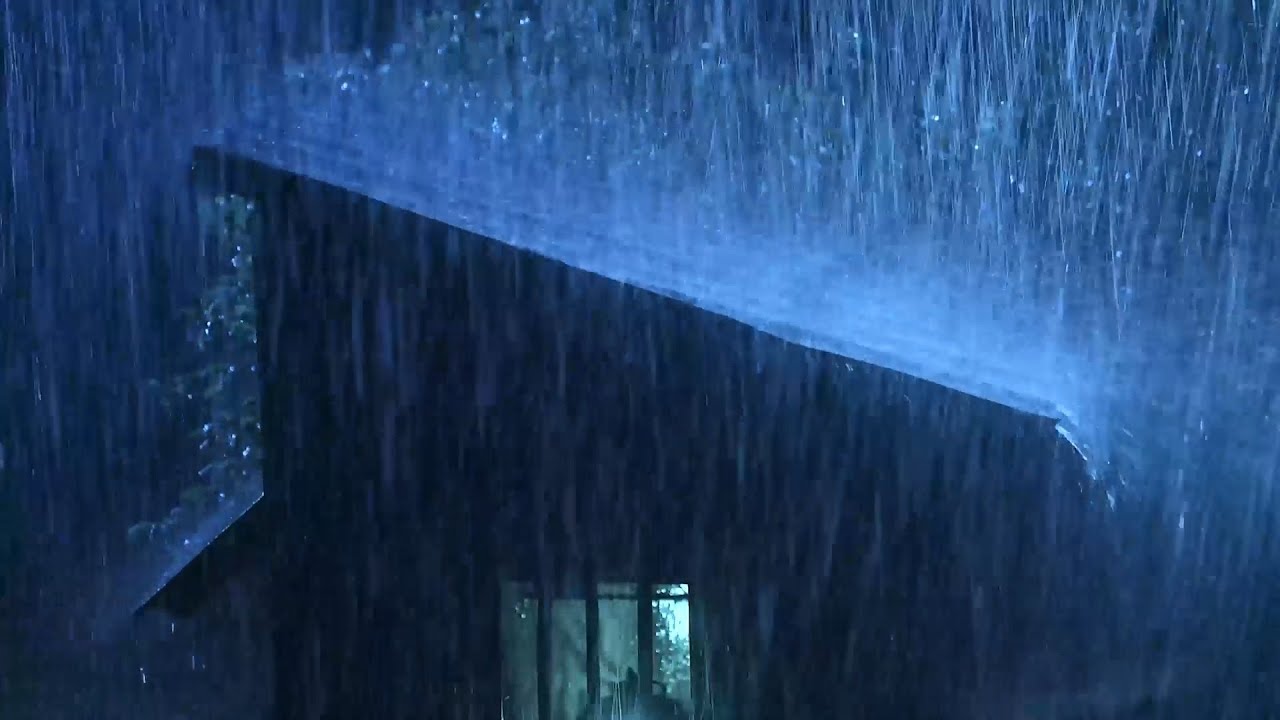 Heavy Rain Sounds for Sleeping: Hard Pouring Rain on a Tin Roof Metal ...
