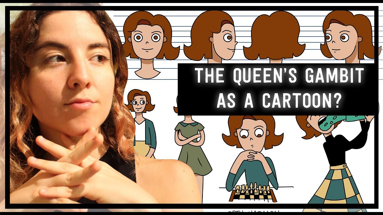 Drawing Beth from The Queen's Gambit as a Cartoon Character + Review ...