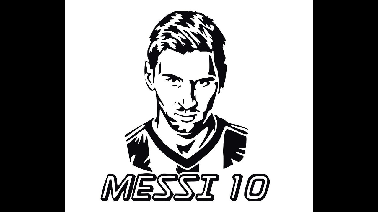 Lionel Messi drawing always number 10 - YouTube