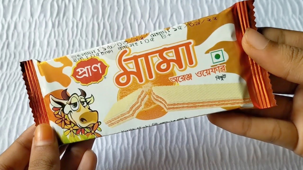 Pran-Mama Wafer (orange flavour) || মামা বিস্কুট (কমলা ফ্লেভার ...