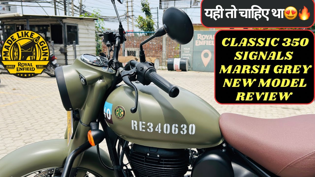 2023 Royal Enfield Classic 350 Signals Marsh Grey Review In Hindi | New ...