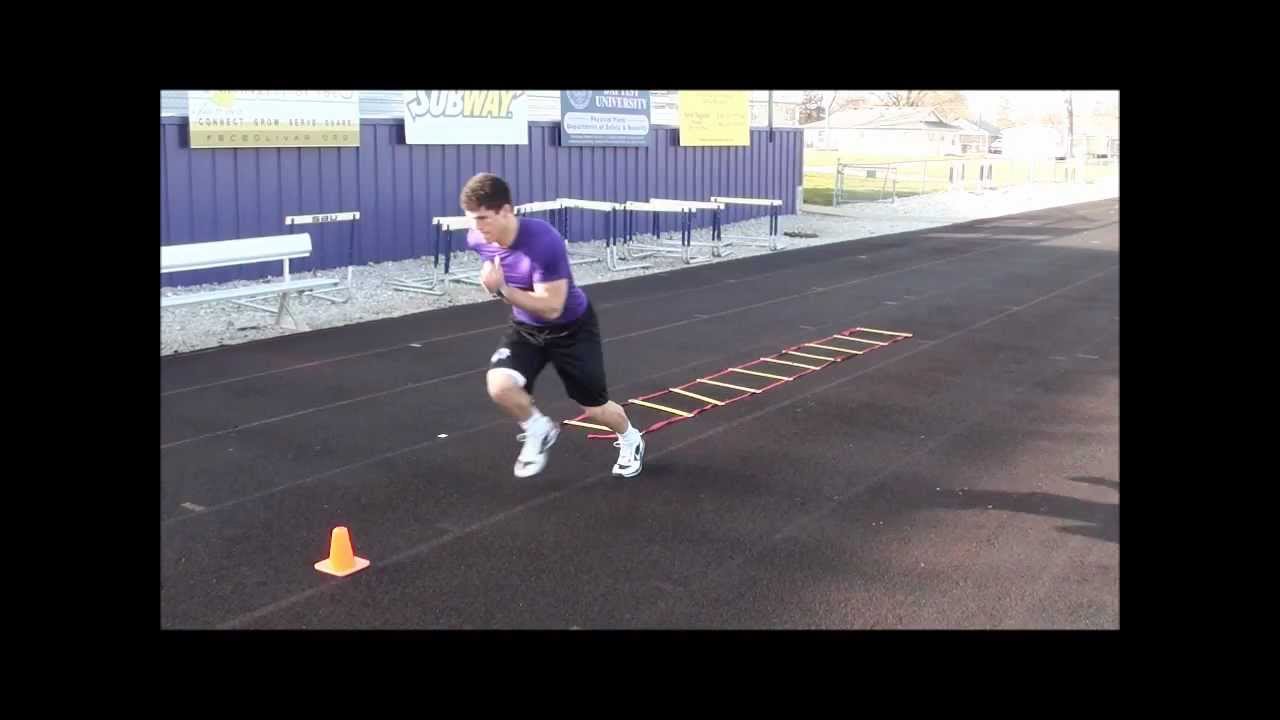 2012 SBU Football Ladder warm up drills - YouTube