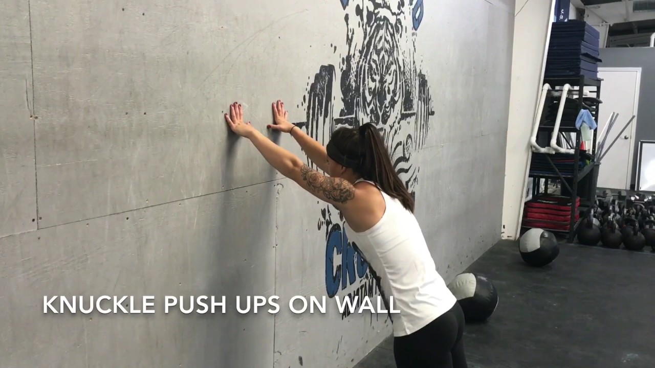 Knuckle Push Ups On Wall - YouTube
