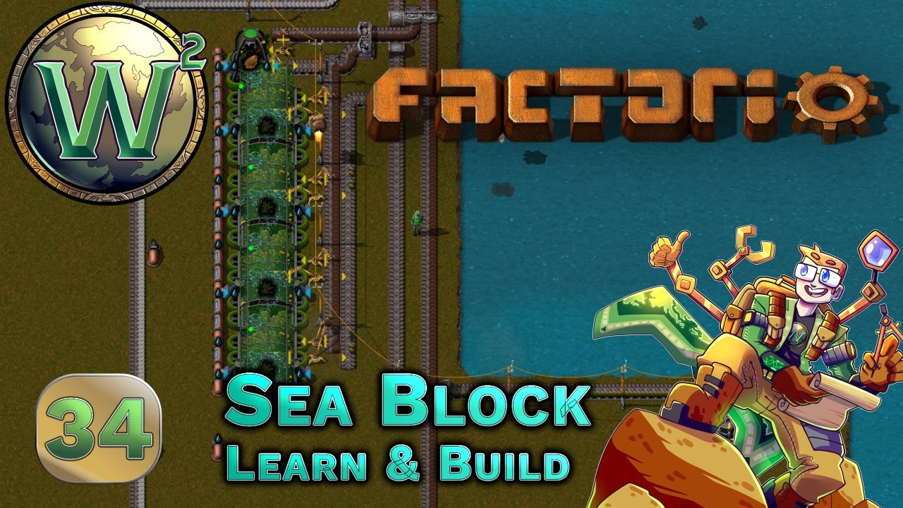 Factorio Sea Block Learn & Build - Resin & Temperate Tree Farming - Let ...