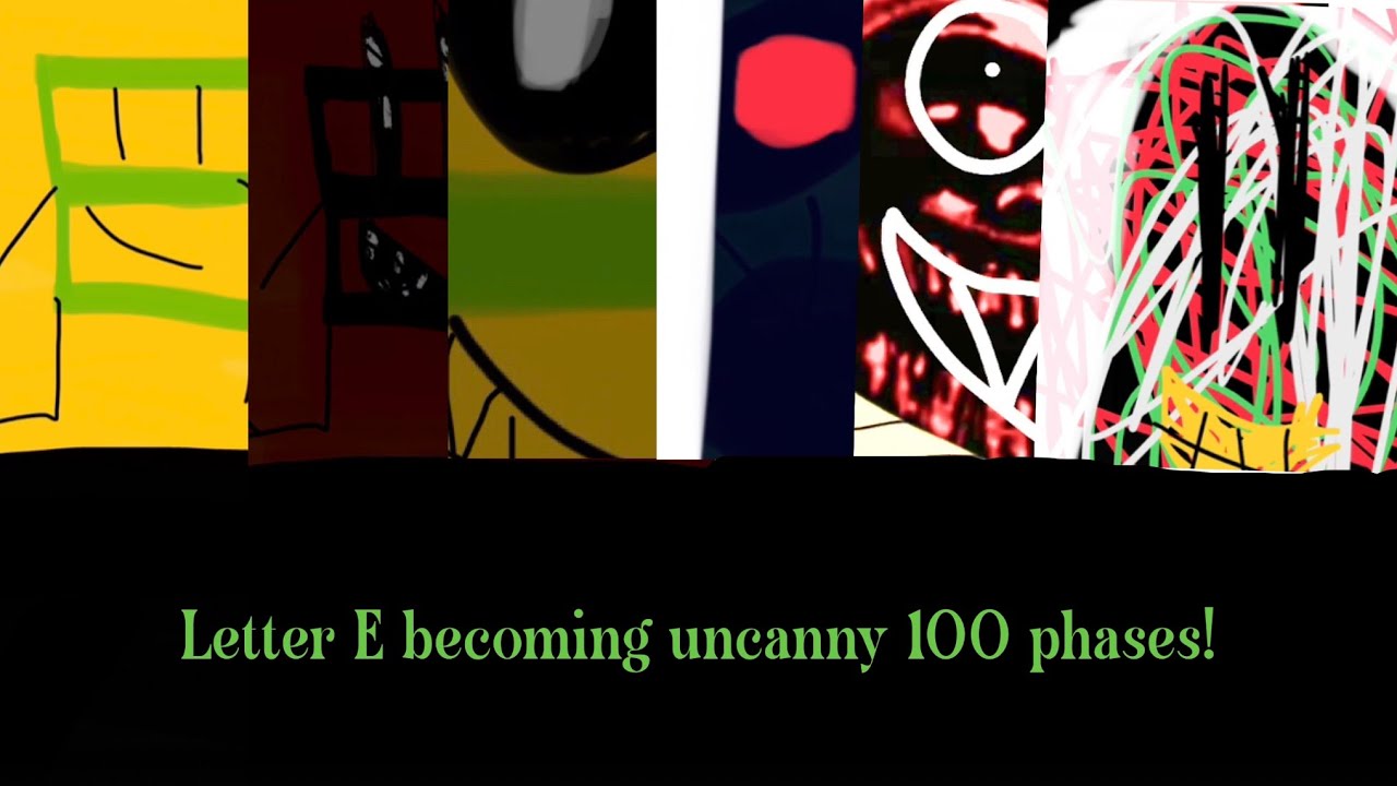 Letter E becoming uncanny 51-100! - YouTube