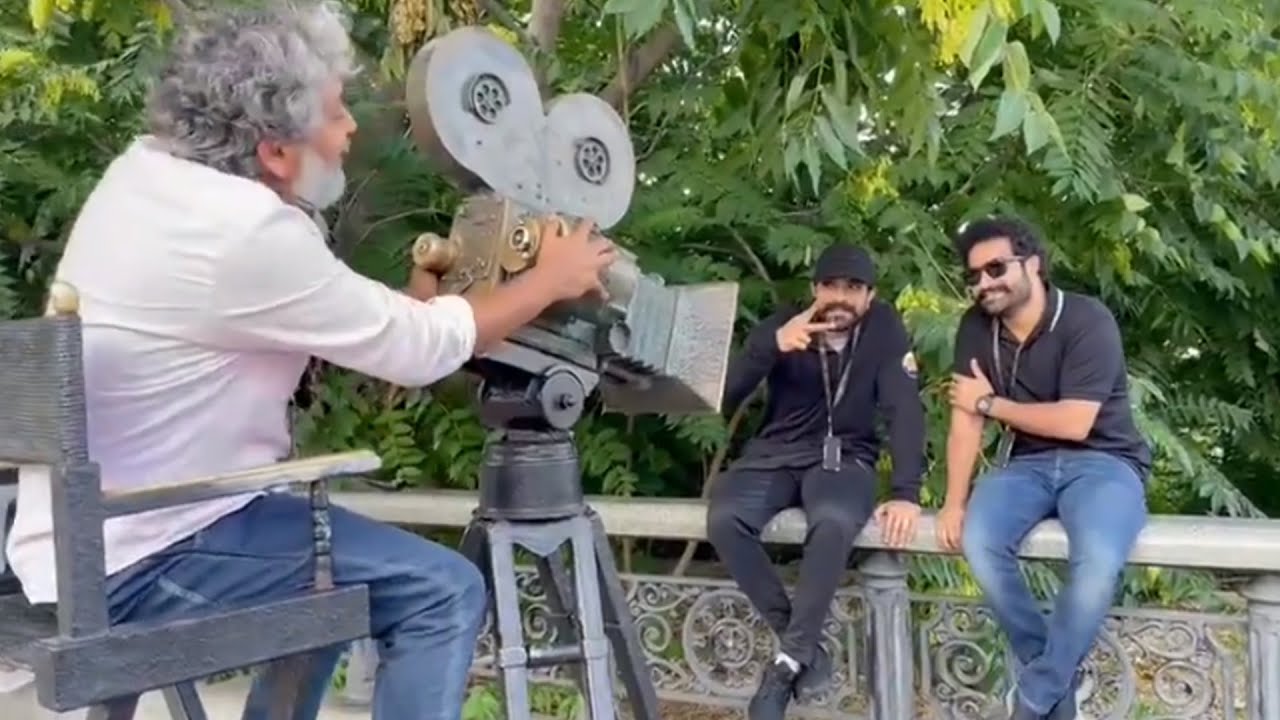 Ram Charan And Jr Ntr Cute FUNNY Moments at RRR Shooting Place || #RRR ...