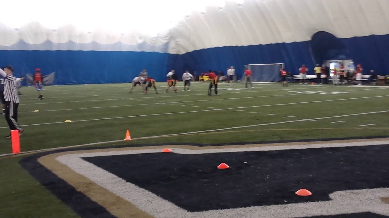 TC flag football Mustangs vs red team - YouTube
