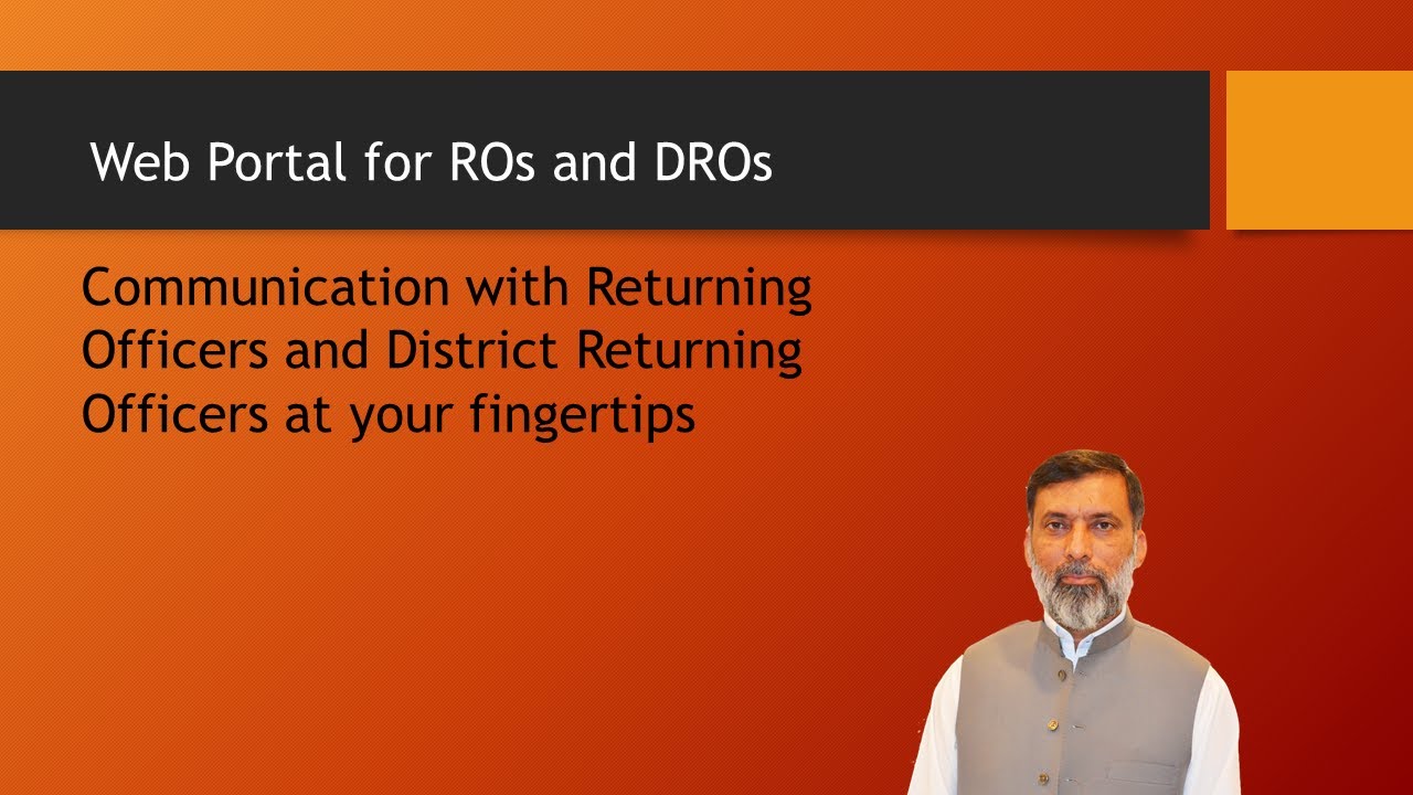 Web Portal for DROs and ROs for General Elections 2023 - YouTube