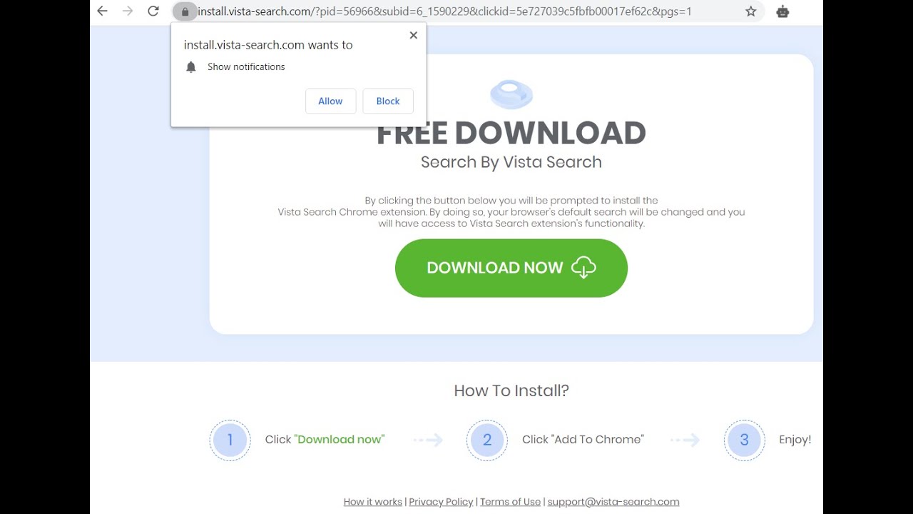 VistaSearch (install.vista-search.com) removal video. - YouTube