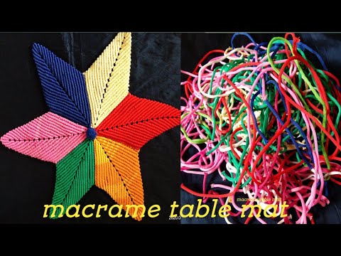 Macrame table cover /how to make macrame table mat - YouTube