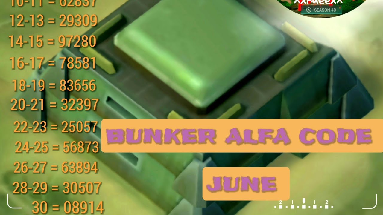 Bunker Alfa Code for June / Last Day On Earth Survival, XxAdeexX - YouTube