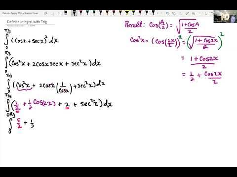 Definite Integral with Trig - YouTube