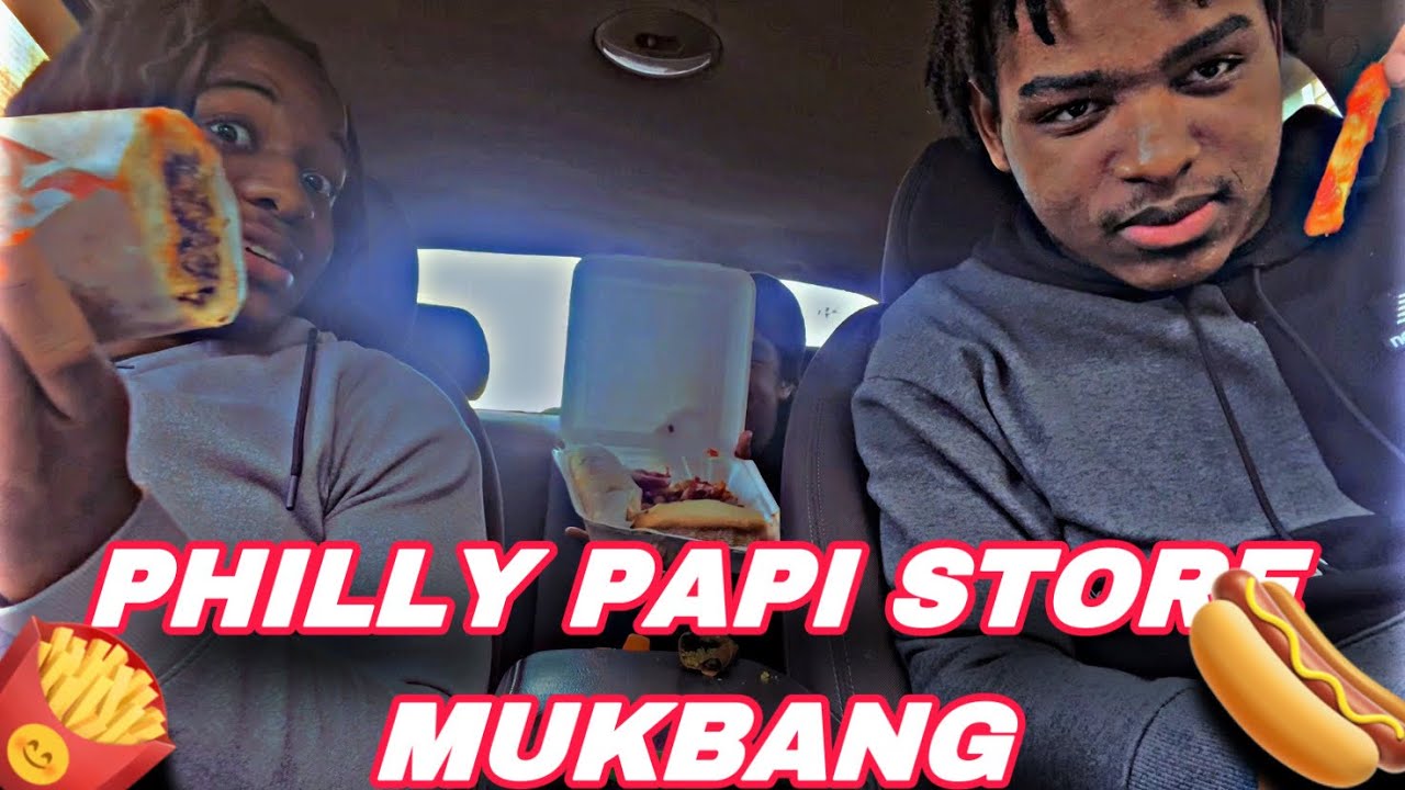 PAPI STORE MUKBANG IN PHILLY HOOD🥶🔥‼️ ( CHEESE STEAK PLATTER ) - YouTube