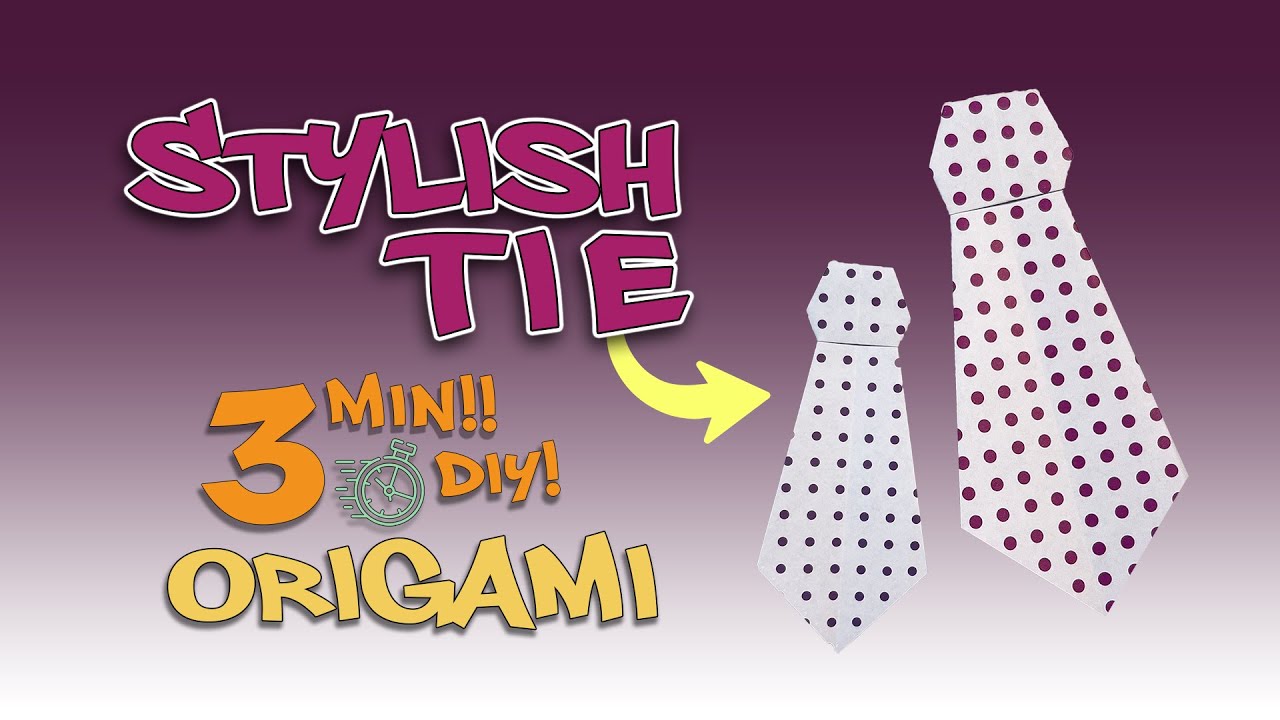 Easy Tie Origami Tutorial | How To Make A Stylish Tie Origami by simple ...