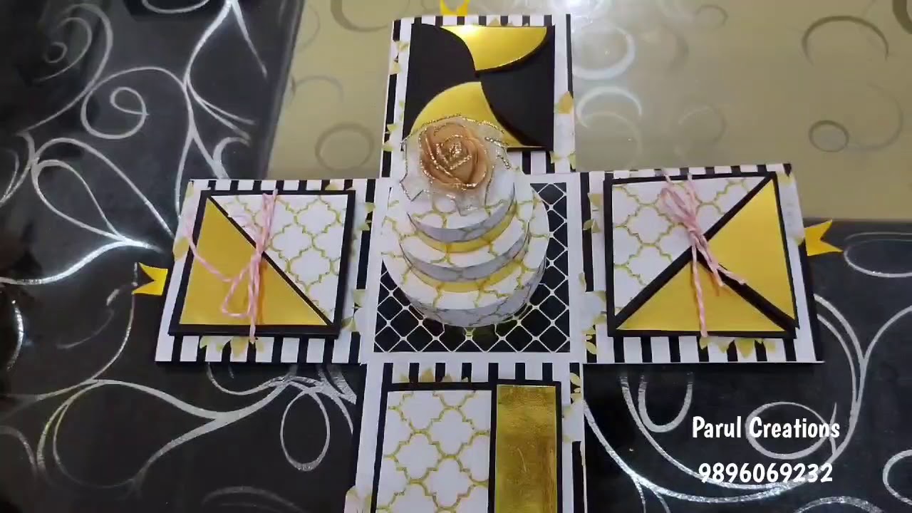 Explosion Box with cake...🎂🎂 ️ ️ - YouTube
