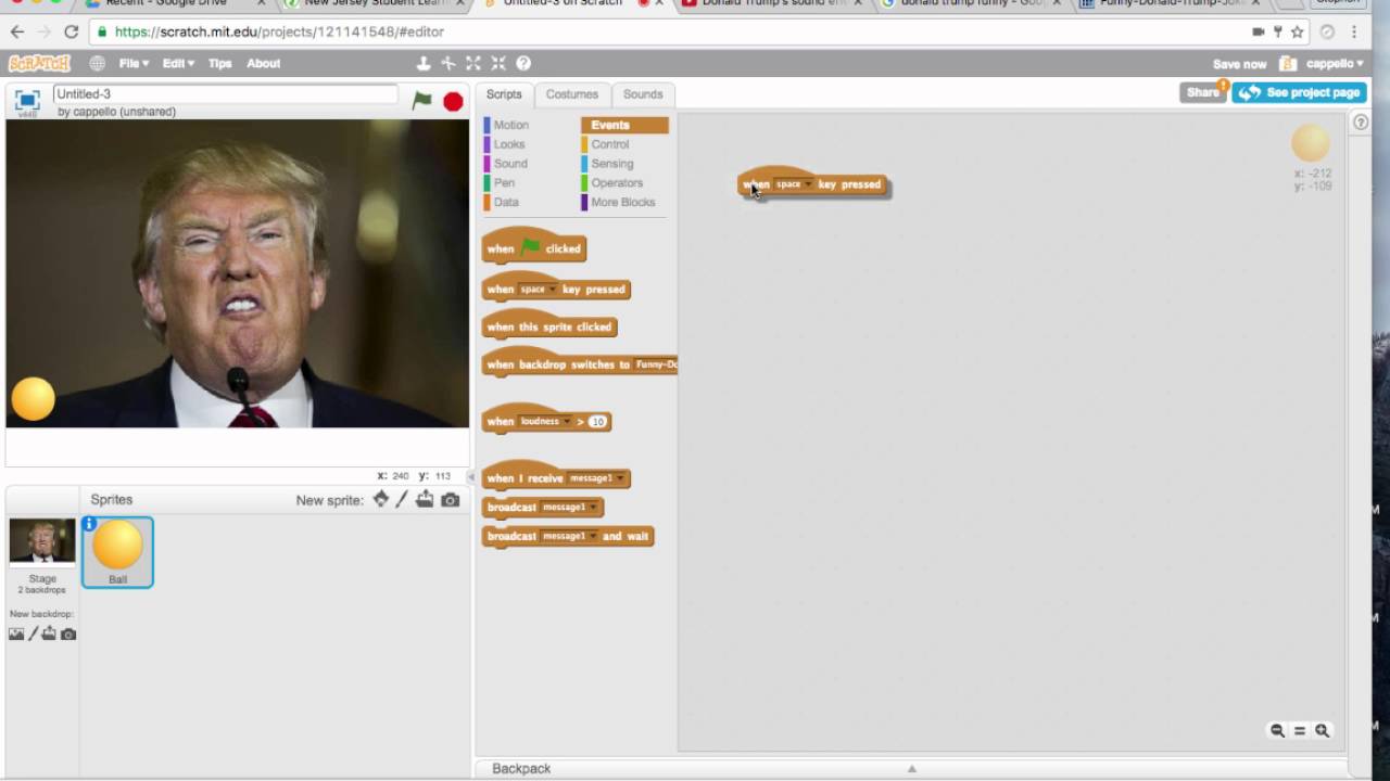 Using Scratch to Make a Donald Trump Keyboard - YouTube